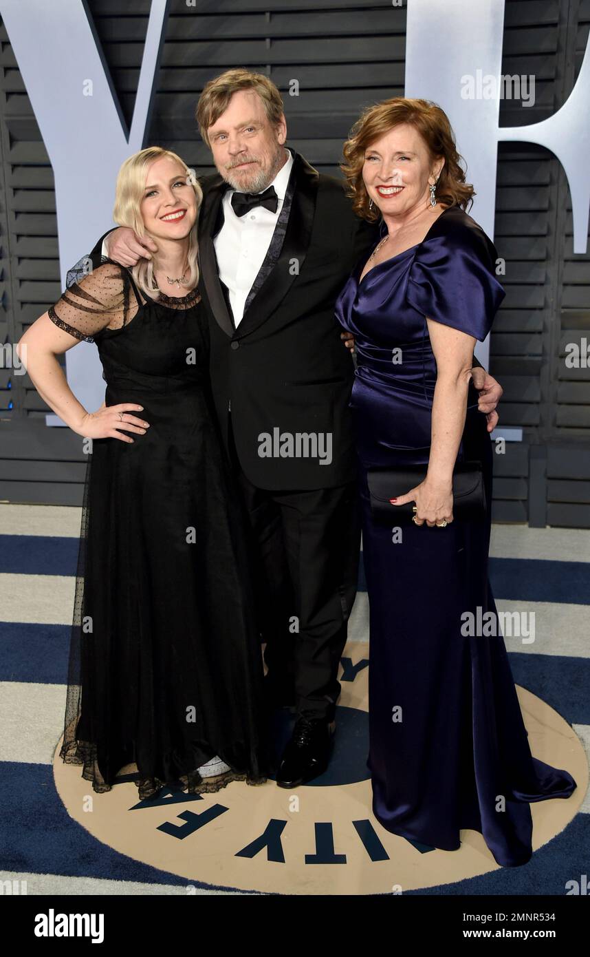 Chelsea Hamill, from left, Mark Hamill, and Marilou York arrive at the ...