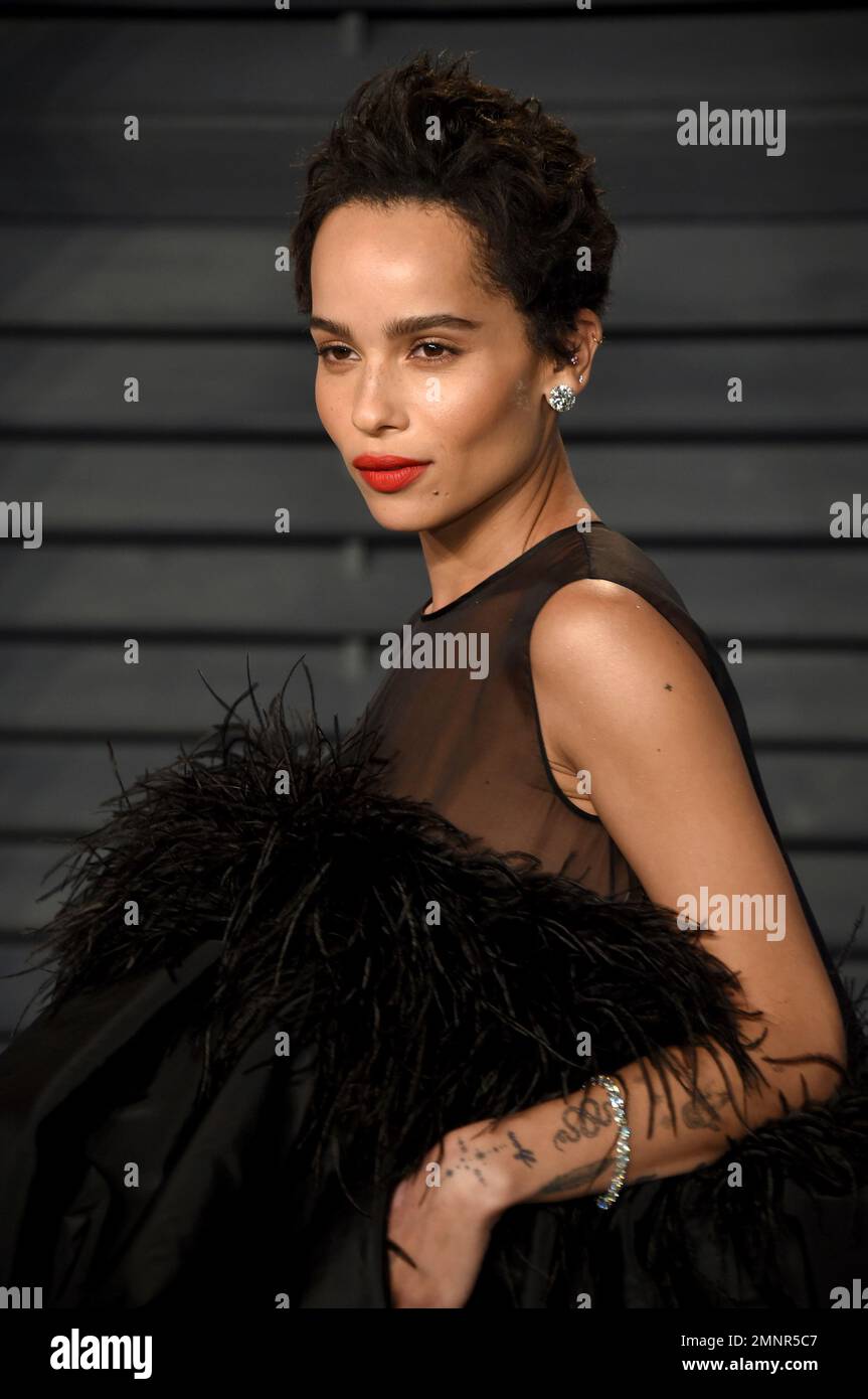 Zoe Kravitz arrives at the Vanity Fair Oscar Party on Sunday, March 4 ...