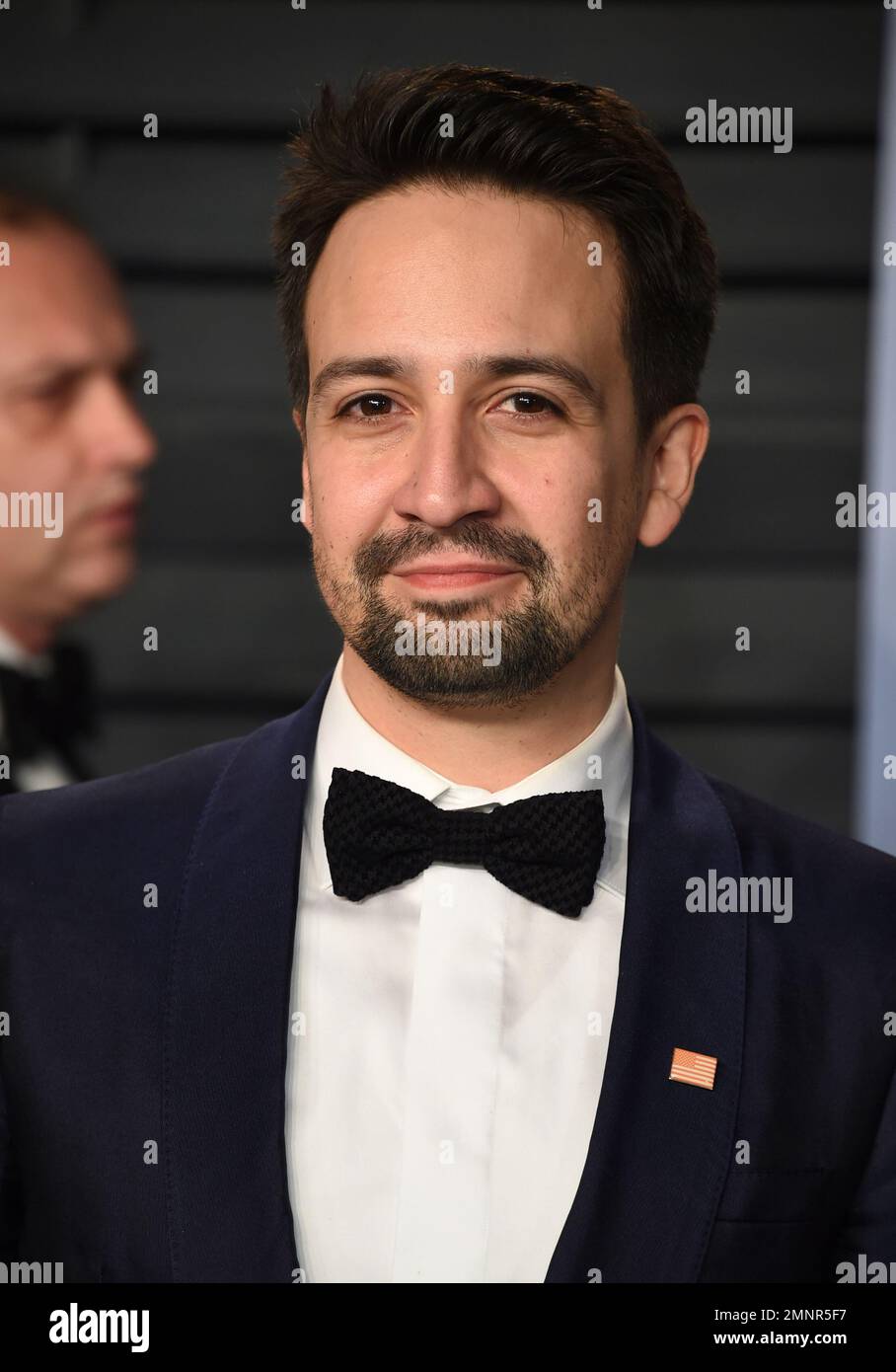 Lin-Manuel Miranda arrives at the Vanity Fair Oscar Party on Sunday ...