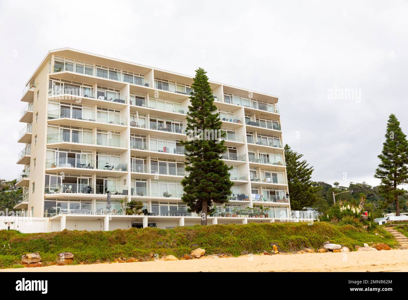 Collaroy Beach in Sydney on the east coast and residential apartment ...