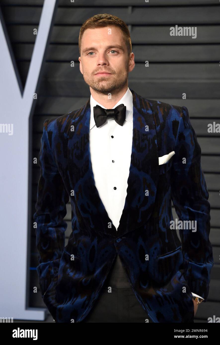 Sebastian Stan arrives at the Vanity Fair Oscar Party on Sunday, March ...