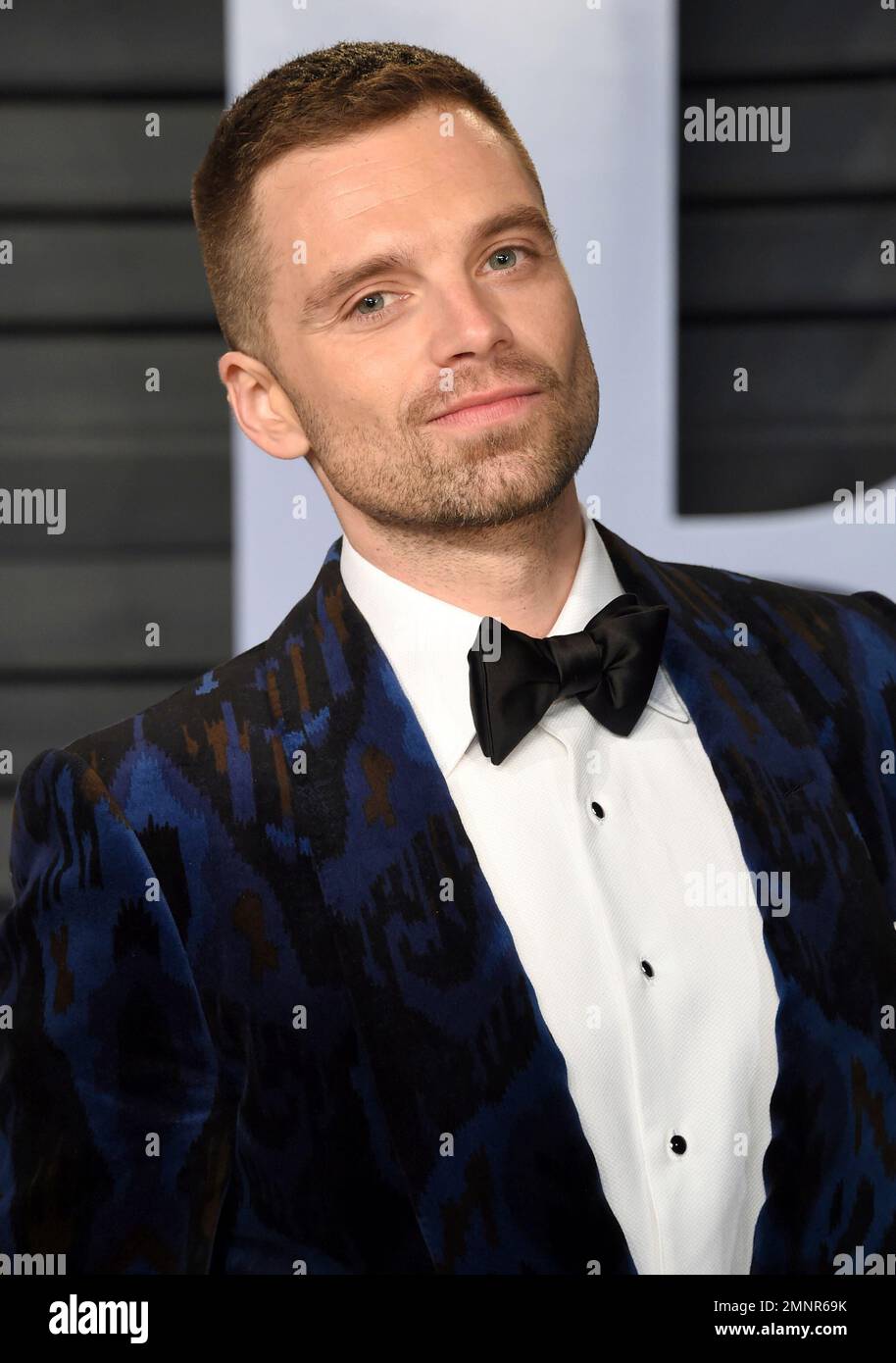 Sebastian Stan arrives at the Vanity Fair Oscar Party on Sunday, March ...