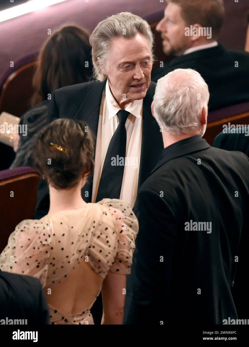 Christopher Walken, back left, speaks with Phoebe Waller-Bridge and ...