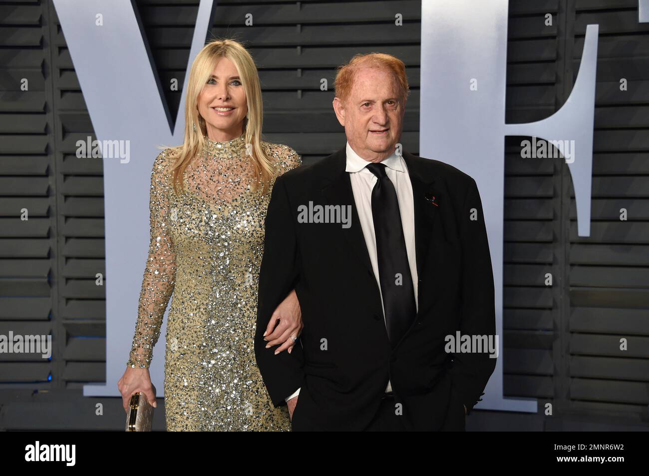 Irena Ferris, left, and Mike Medavoy arrive at the Vanity Fair Oscar ...
