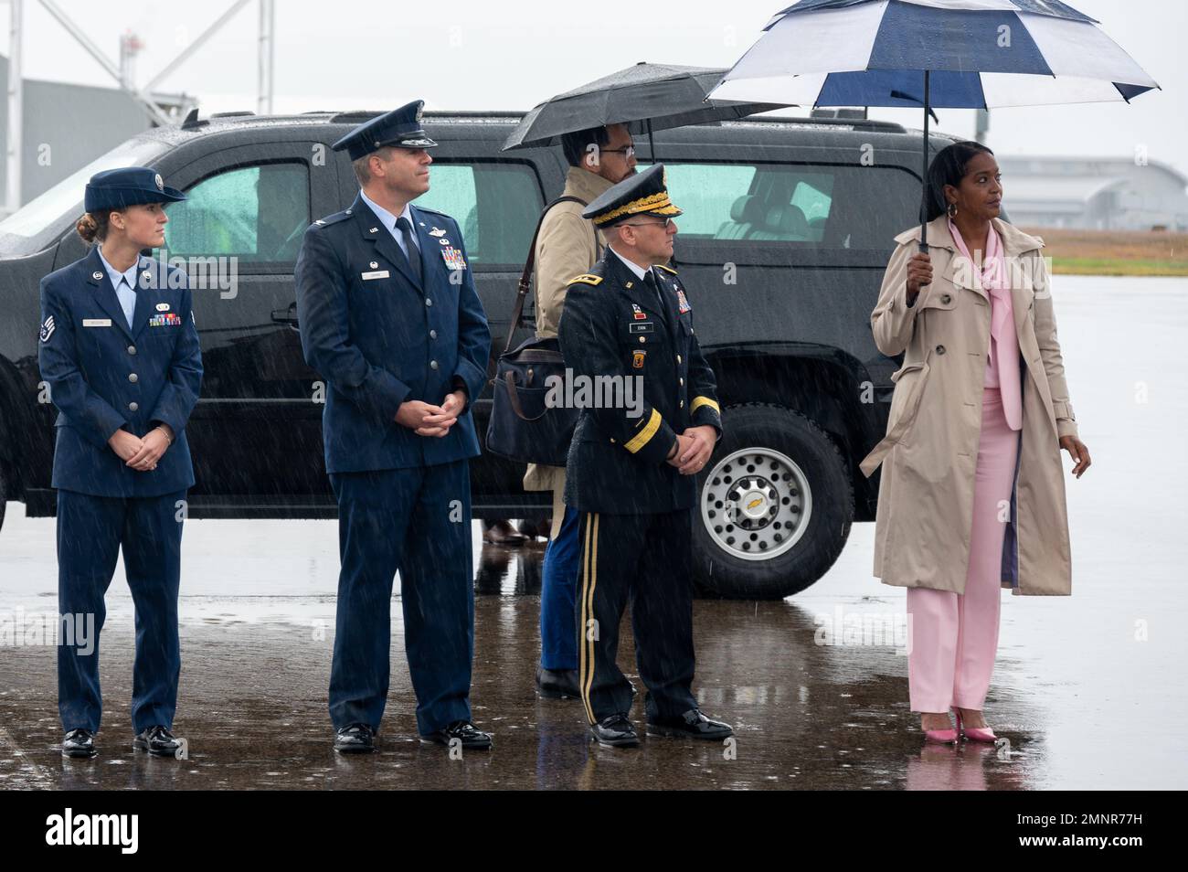 (Left to Right) Staff Sgt. Grace Seddon, Col. Steve Gwinn, Maj. Gen ...
