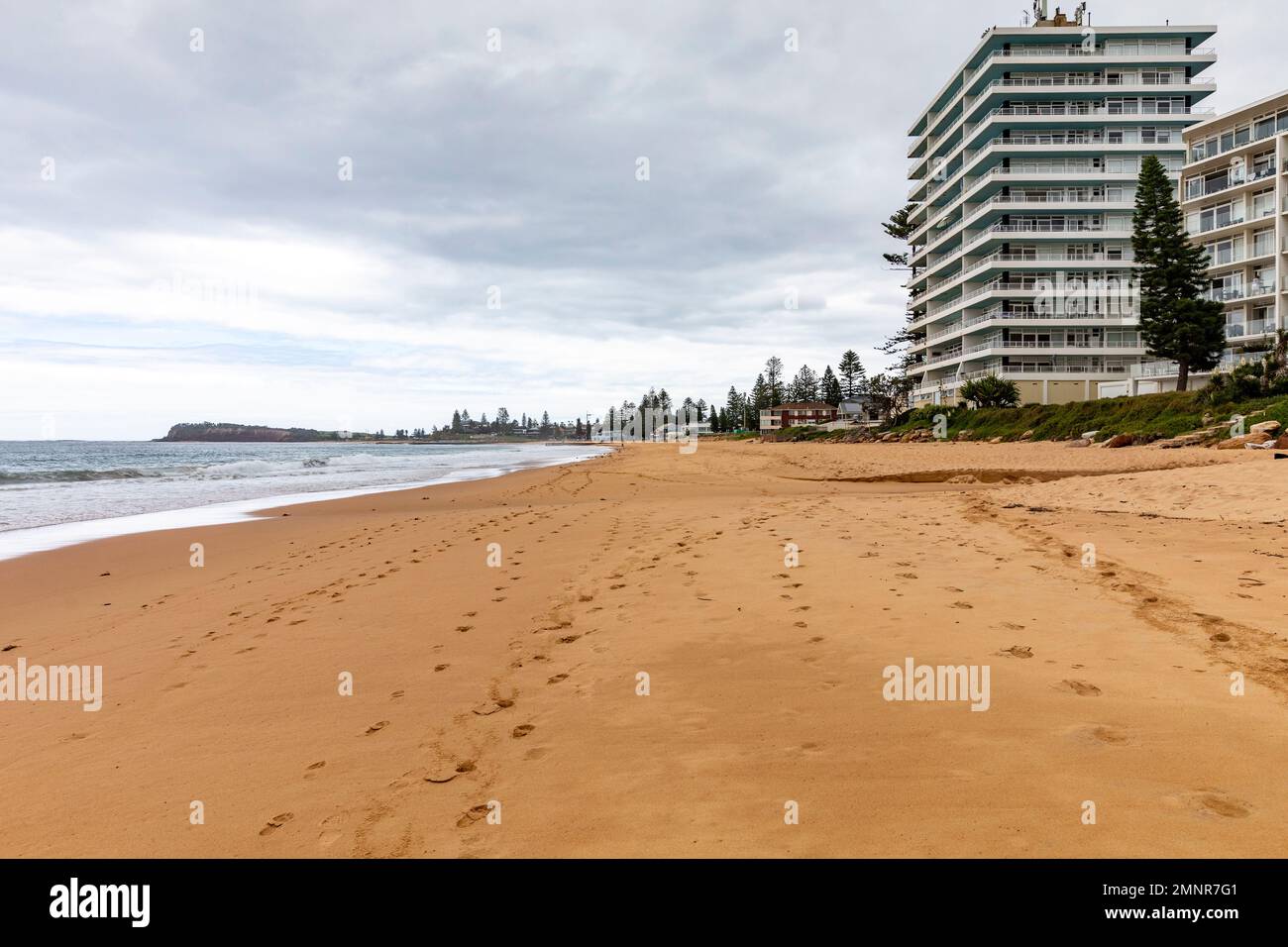 Collaroy Beach Sydney on an overcast summers day 2023, apartment ...