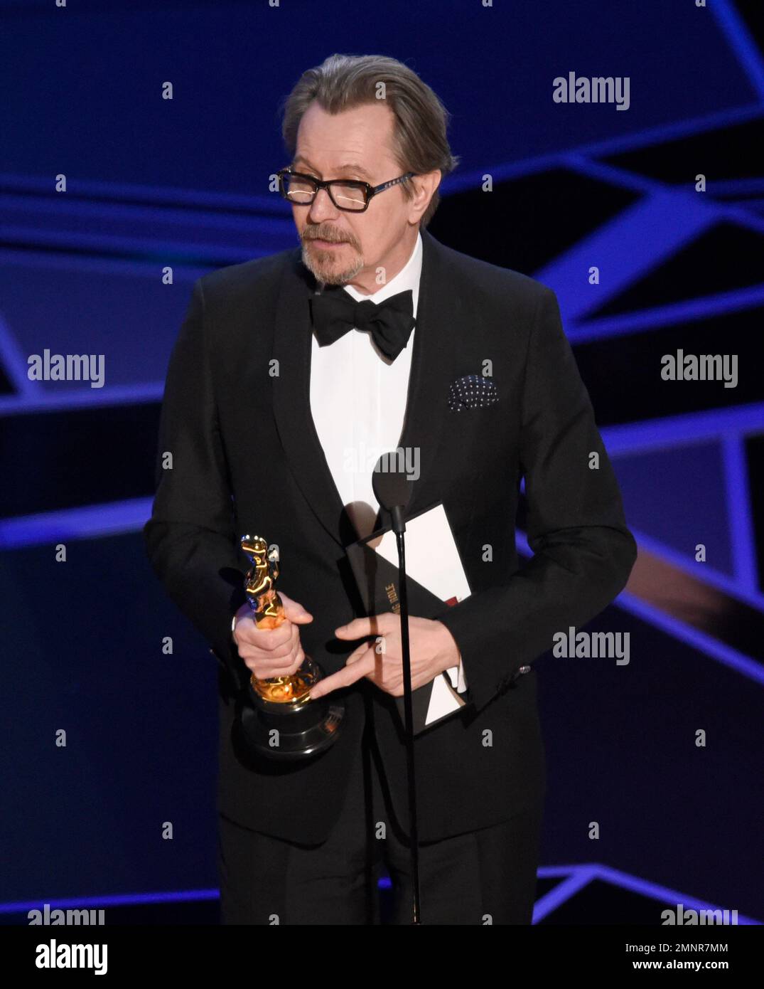 Gary Oldman accepts the award for best performance by an actor in a leading role for "Darkest ...
