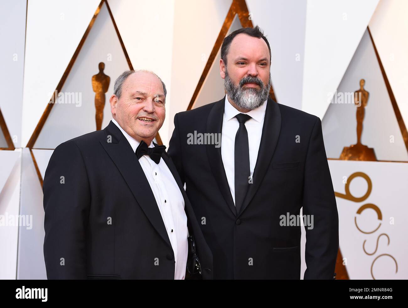 Glen Gauthier, left, and Brad Zoern arrive at the Oscars on Sunday ...