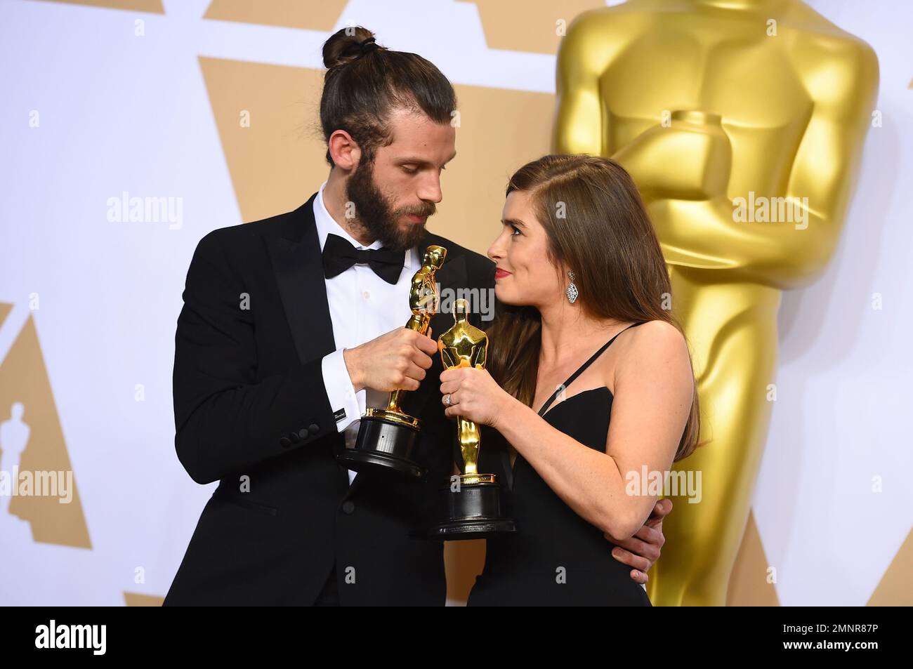 Chris Overton, left, and Rachel Shenton, winners of the award for best ...