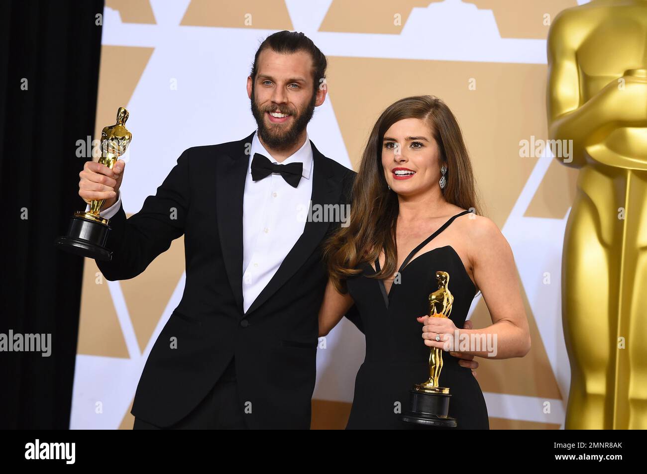 Chris Overton, left, and Rachel Shenton, winners of the award for best ...