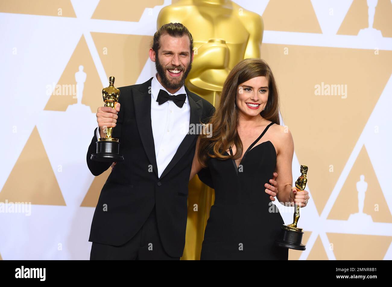 Chris Overton, left, and Rachel Shenton, winners of the award for best ...