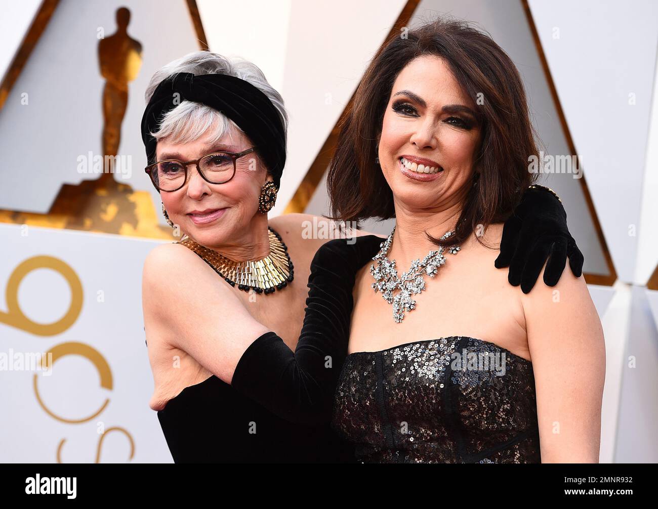 Rita Moreno, left, and Fernanda Luisa Gordon arrive at the Oscars on ...