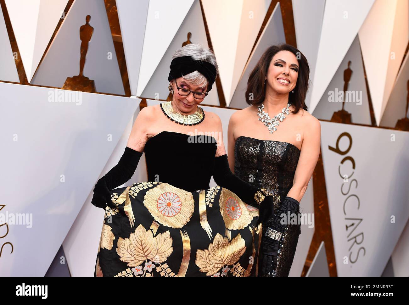 Rita Moreno, left, and Fernanda Luisa Gordon arrive at the Oscars on ...