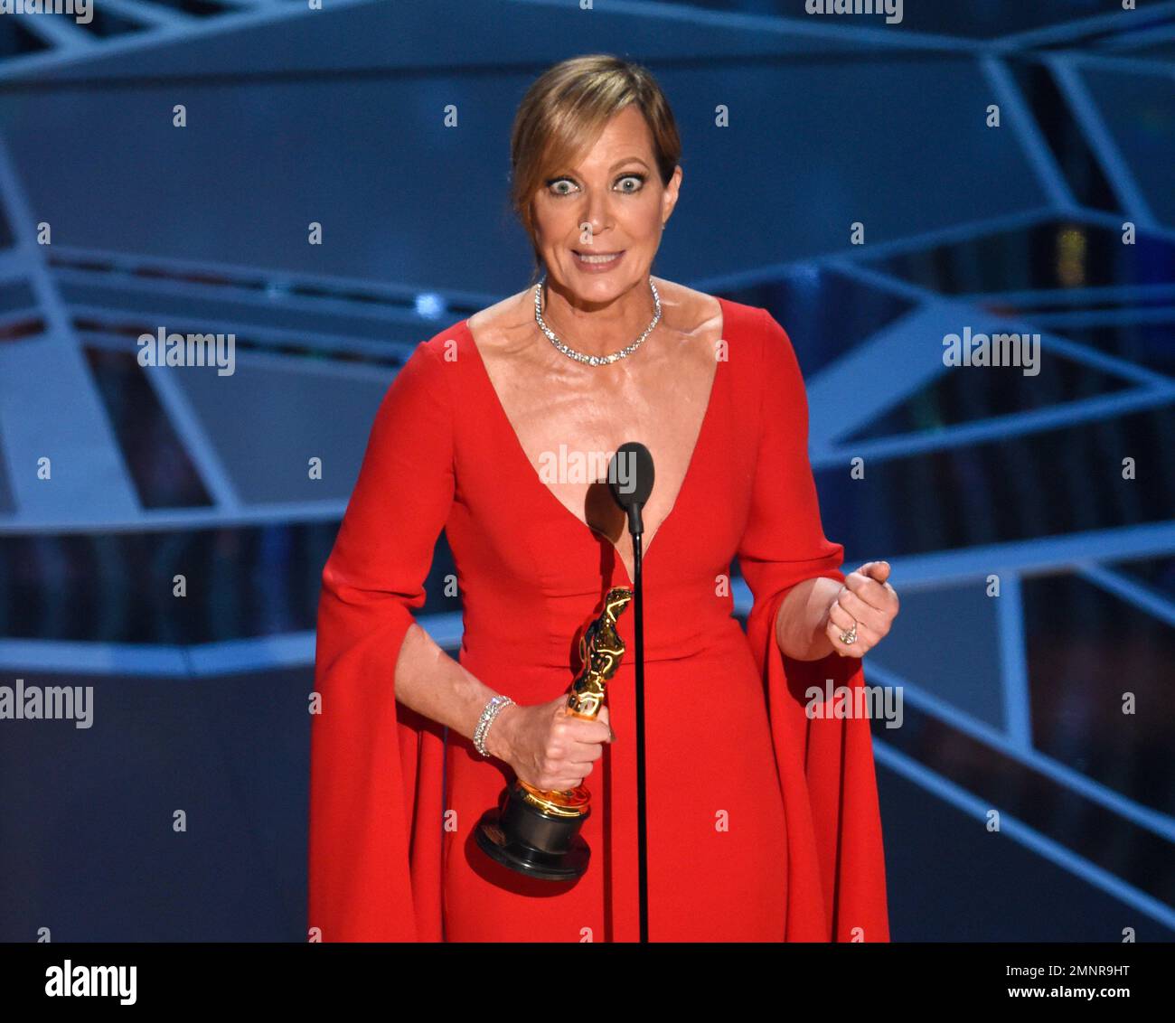 Allison Janney accepts the award for best performance by an actress in ...
