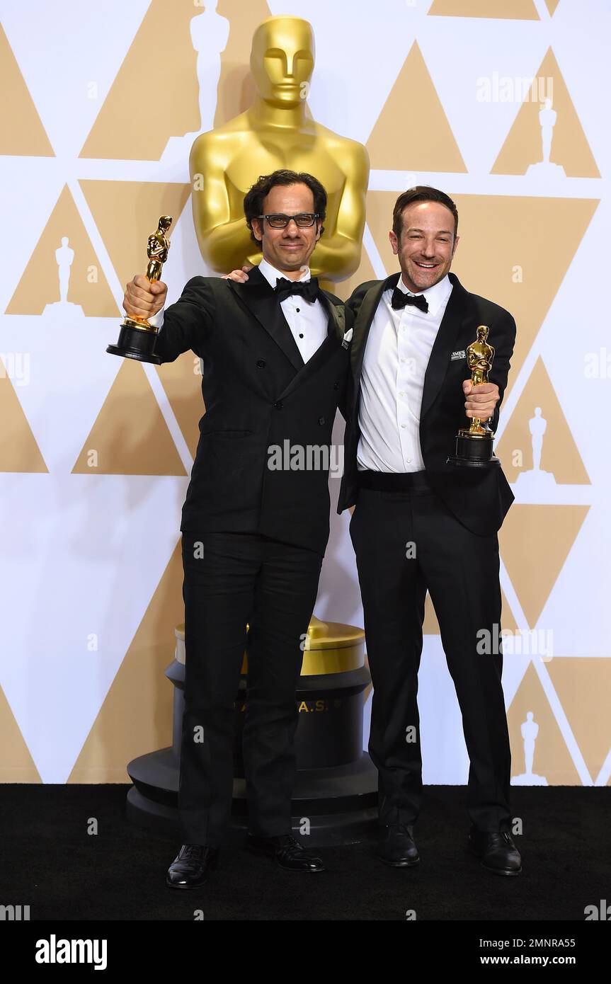 Dan Cogan, left, and Bryan Fogel, winners of the award for best ...