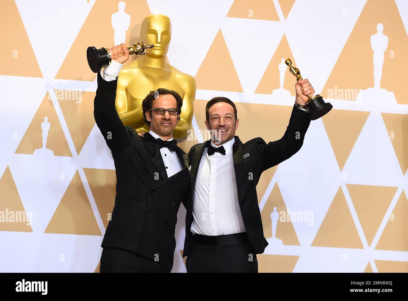 Dan Cogan, left, and Bryan Fogel, winners of the award for best ...