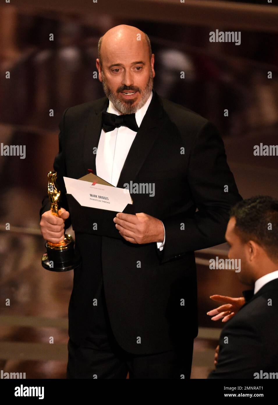 Mark Bridges accepts the award for best costume design for "Phantom ...
