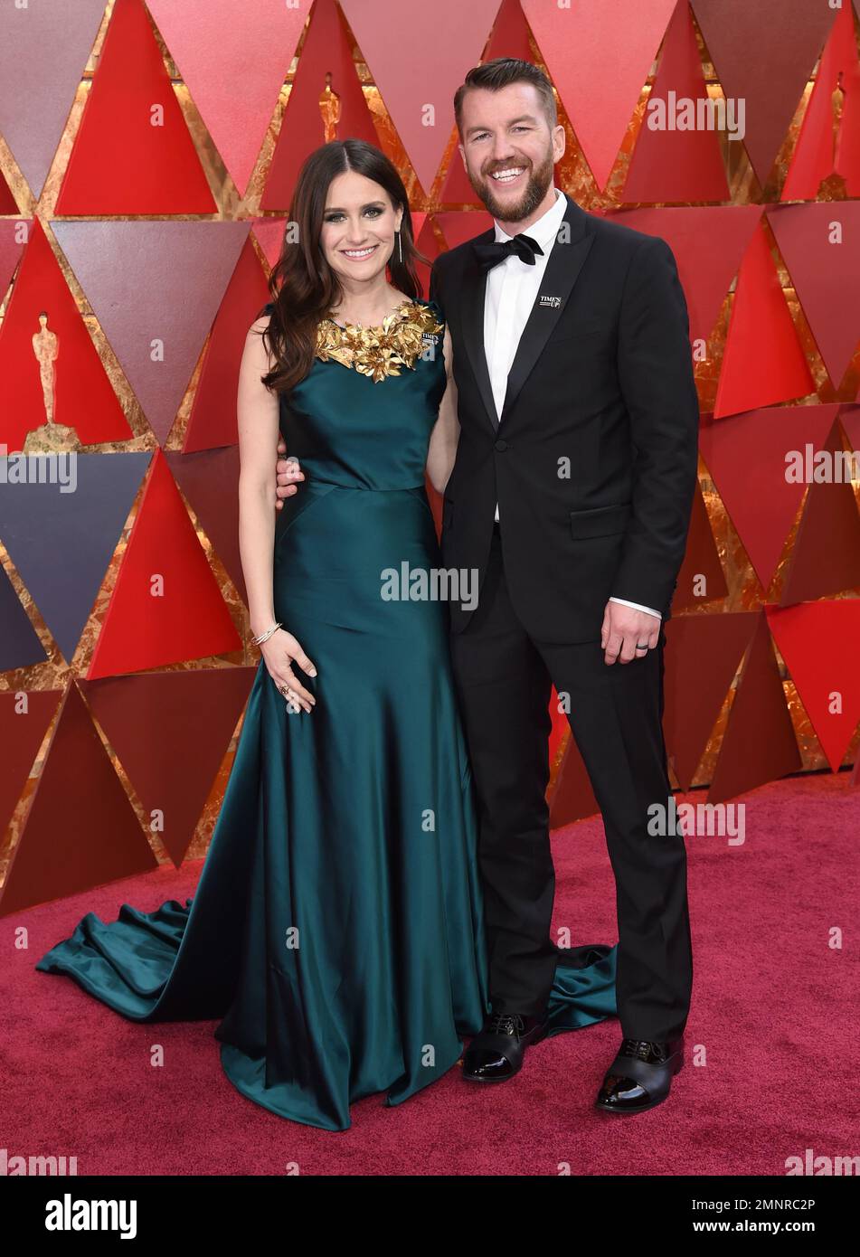 Elaine McMillion Sheldon, left, and Kerrin Sheldon arrive at the Oscars ...