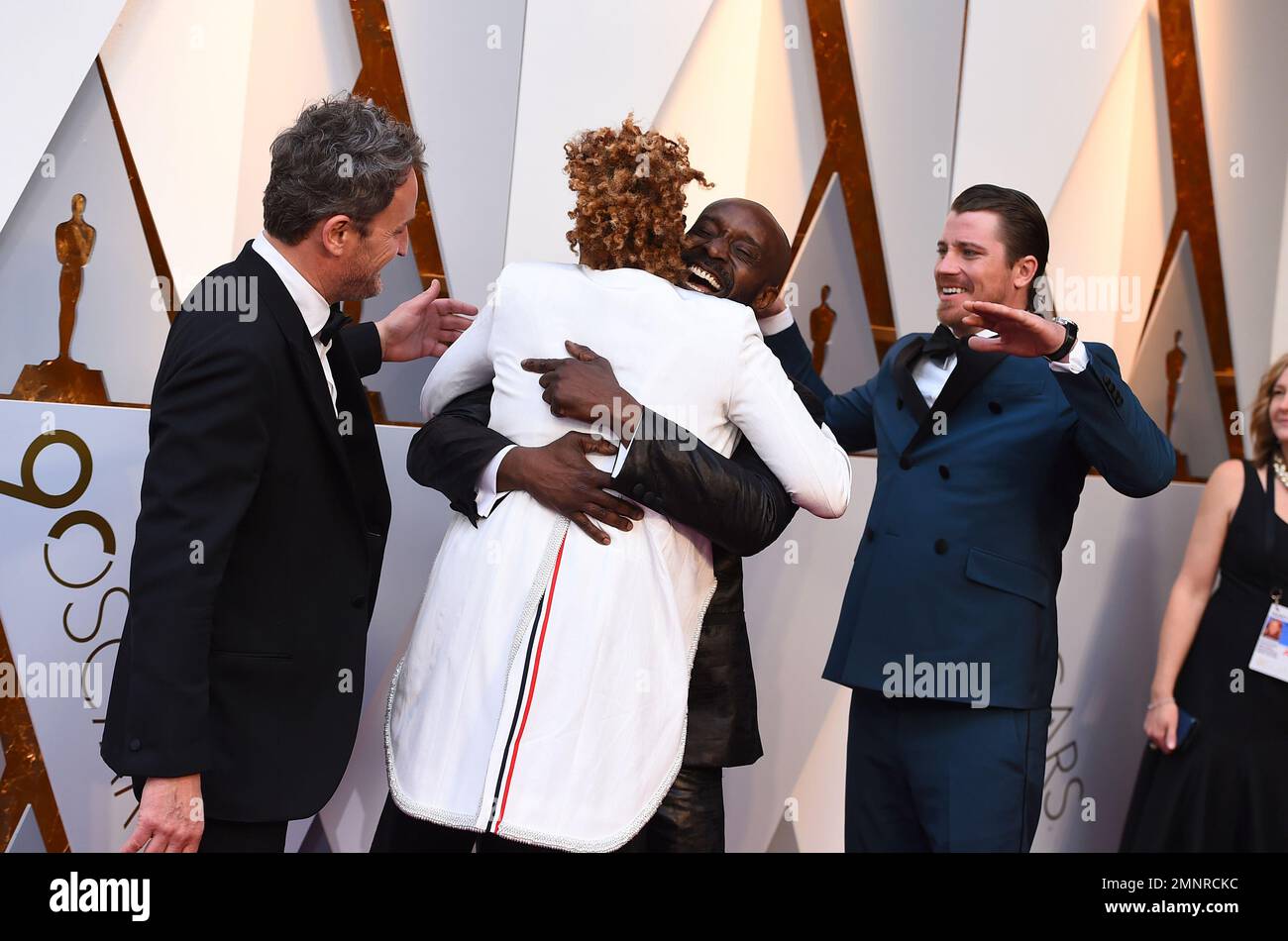 Jason Clarke, from left, Dee Rees, Rob Morgan, and Garrett Hedlund ...