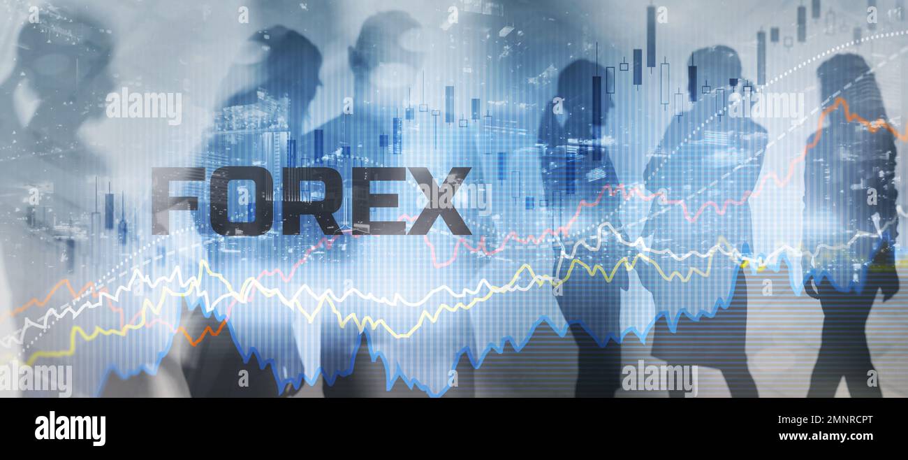 Forex exchange. Financial technology concept. Fintech. Online banking ...