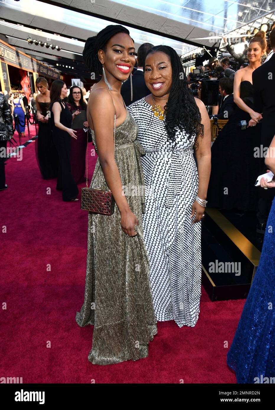 Kaia Burke, left, and Tarana Burke arrive at the Oscars on Sunday ...