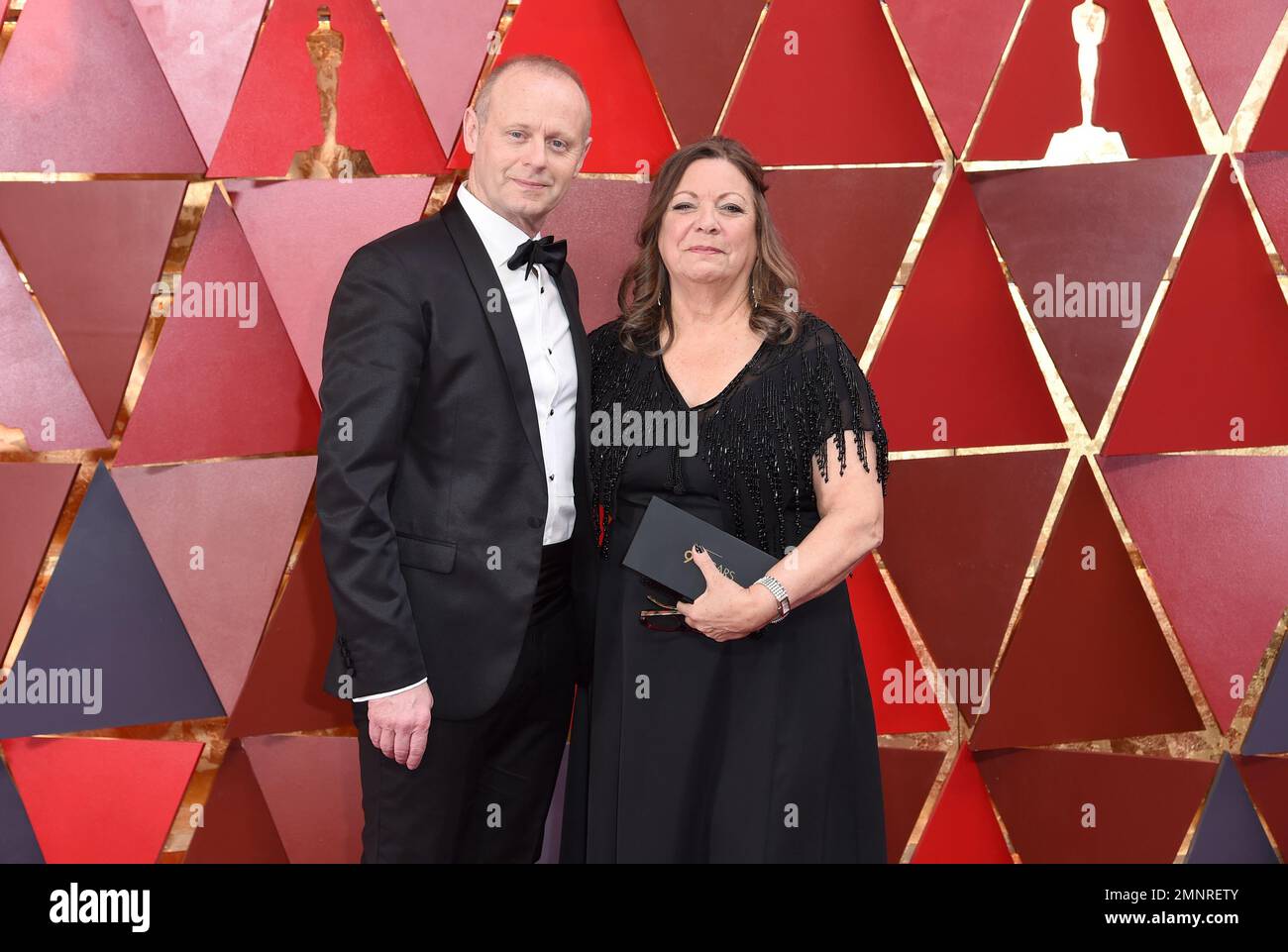 Daniel Phillips, left, and Lou Sheppard arrive at the Oscars on Sunday ...