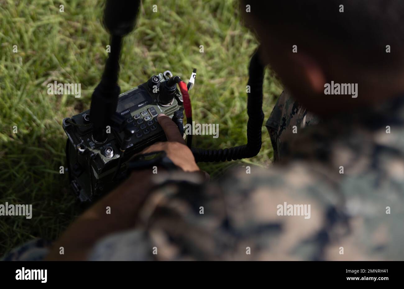 U.S. Marine Corps Cpl. Trevon Thomas, a tropospheric scatter ...