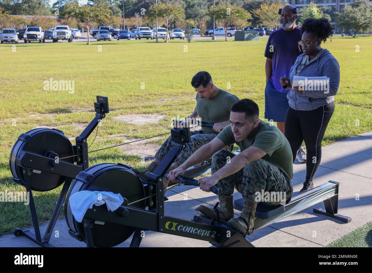 U.S. Marine Corps Cpl. Christian Reynaga, left, and Cpl. Julio Gomez Jr ...