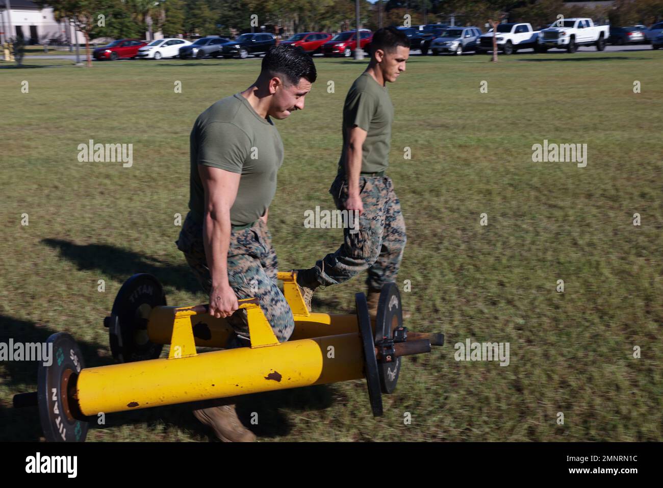 U.S. Marine Corps Cpl. Christian Reynaga, left, and Cpl. Julio Gomez Jr ...