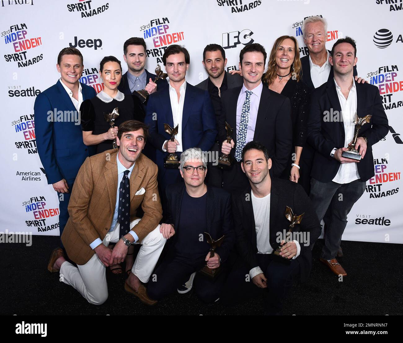 Billy Magnussen, from top left, Aubrey Plaza, Matt Spicer, Trevor White ...