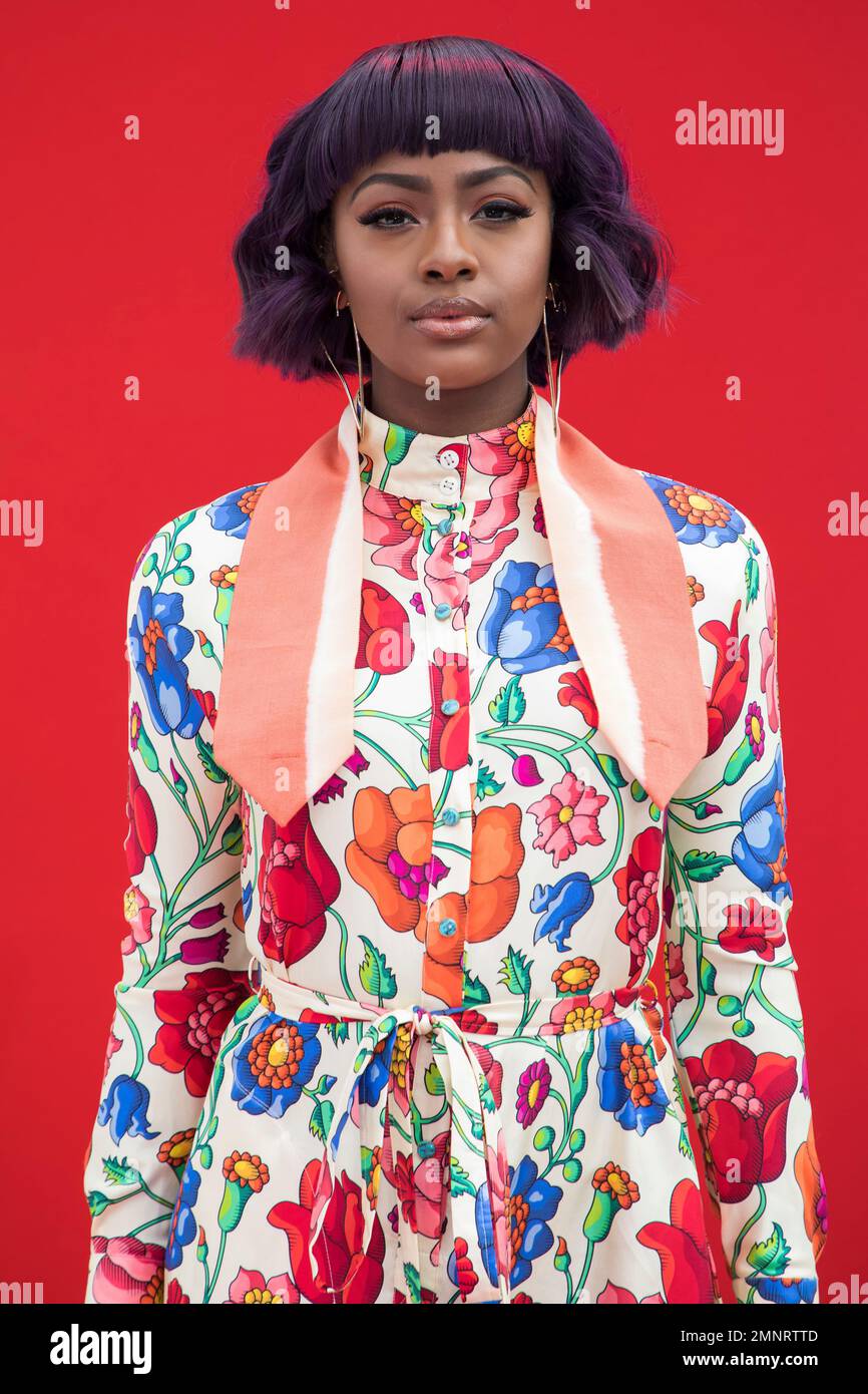 Singer Justine Skye poses for photographers before the Andreas ...