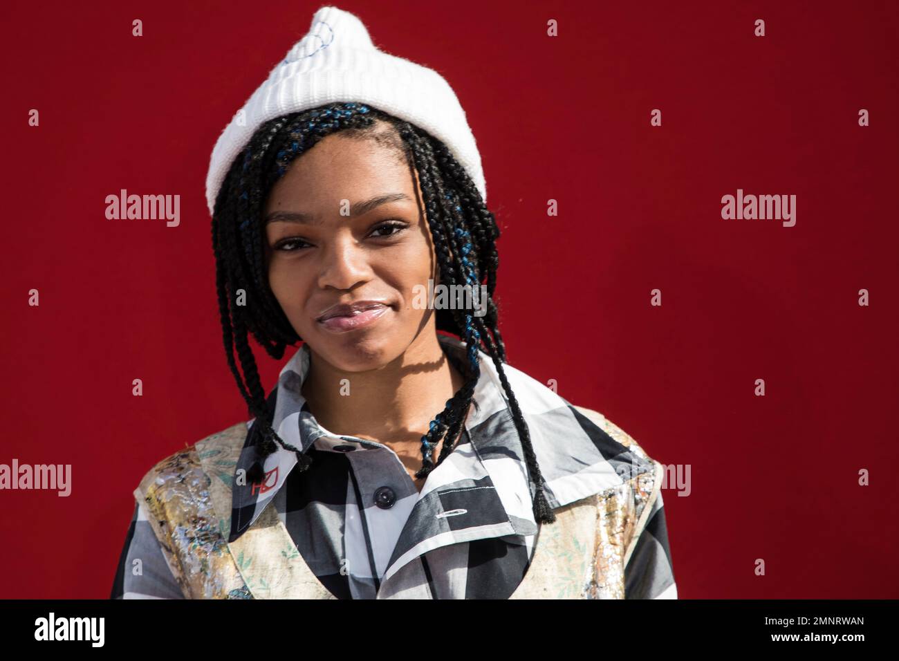 Selah Marley poses for photographers before the Andreas Kronthaler for ...