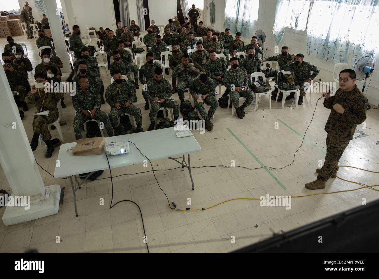 U.S. Marine Corps Lance Cpl. Felipe Gomez participates in a subject ...