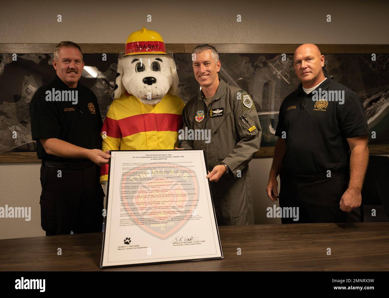 U.S. Air Force Col. George Watkins, 325th Fighter Wing commander, poses ...
