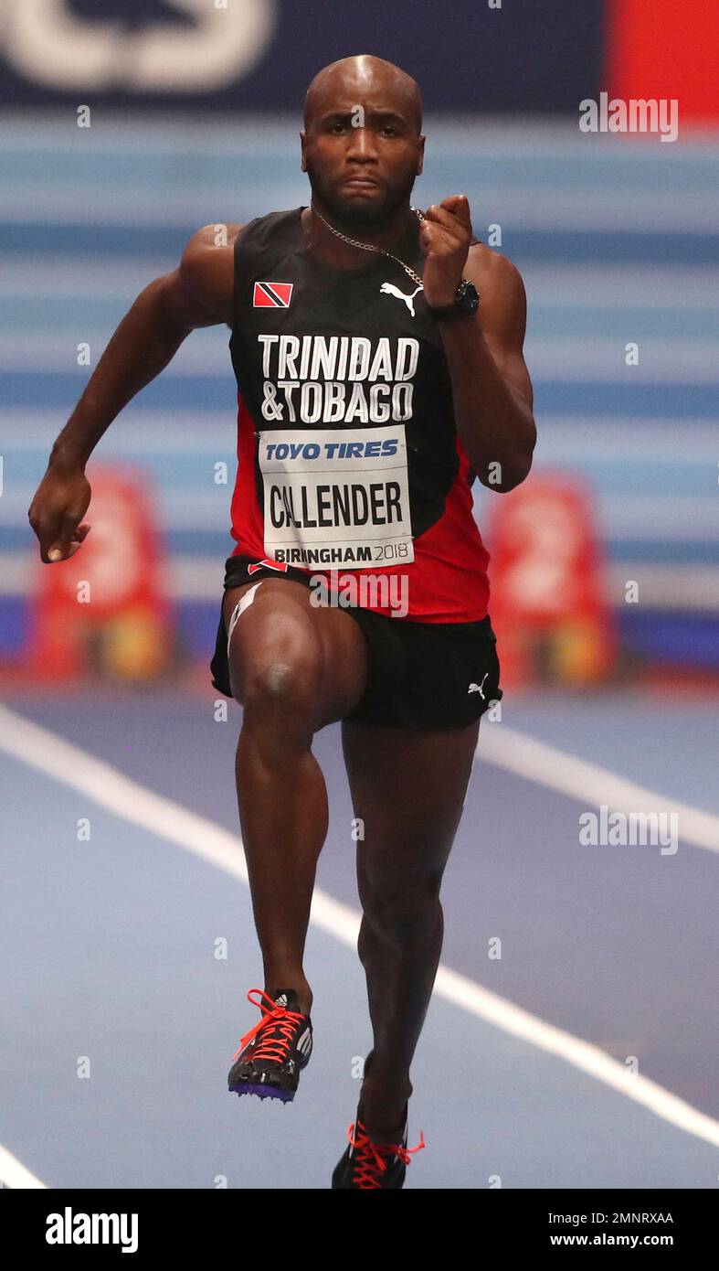 Trinidad and Tobago's Emmanuel Callender competes in a men's 60-meter ...