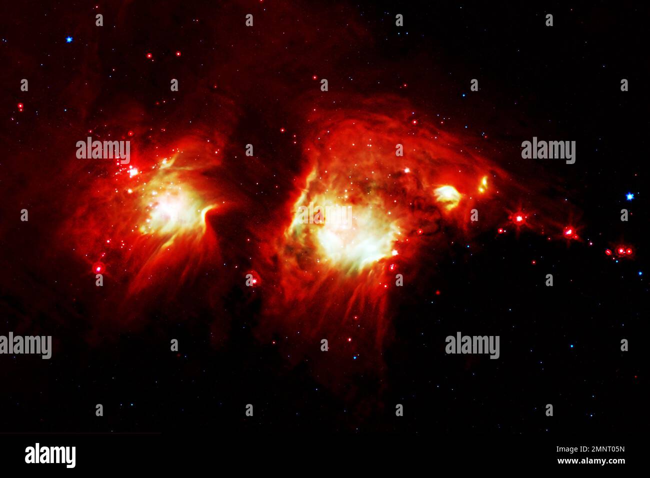 The red cosmic nebula. Elements of this image furnished by NASA. High ...
