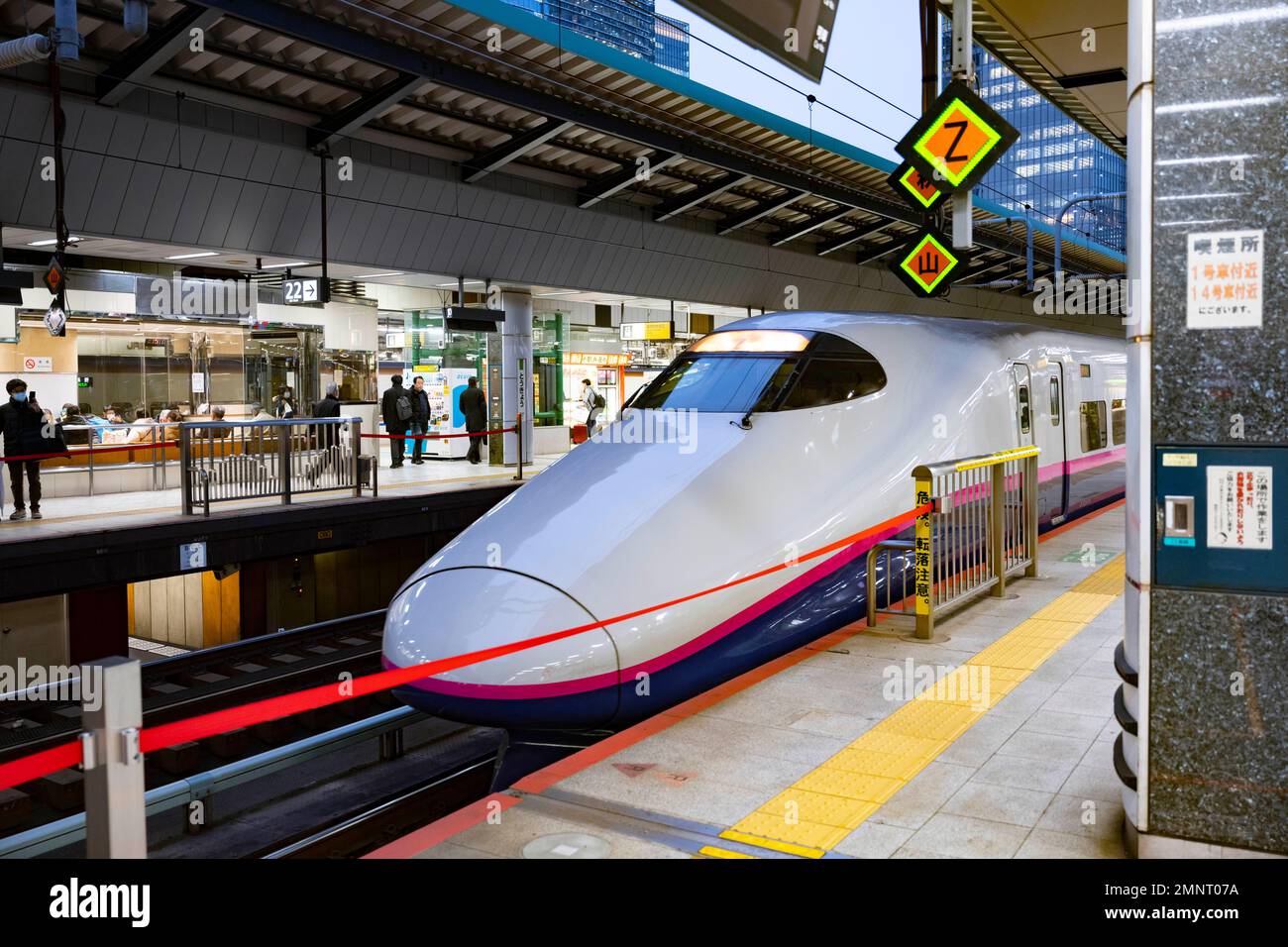 Tokyo, Japan. 27th Jan, 2023. A delayed Toki service JR East JÅ etsu ...