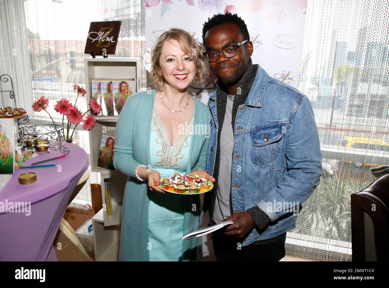 William Jackson Harper, right, poses with Chef Alina Z at Day 2 of the ...