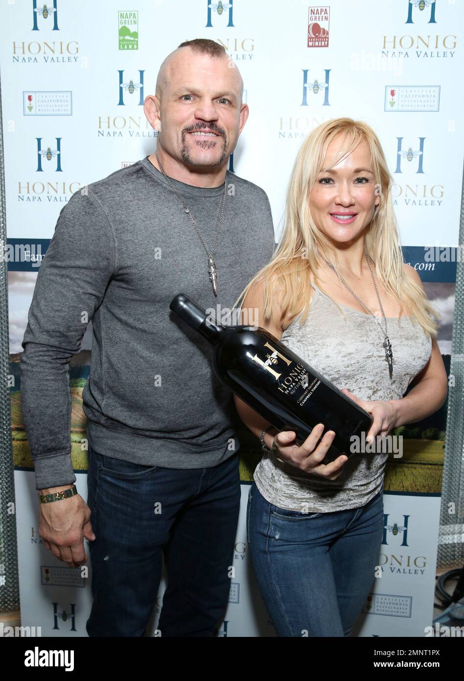 Chuck Liddell, left, and Heidi Liddell attend Day 2 of the Kari ...