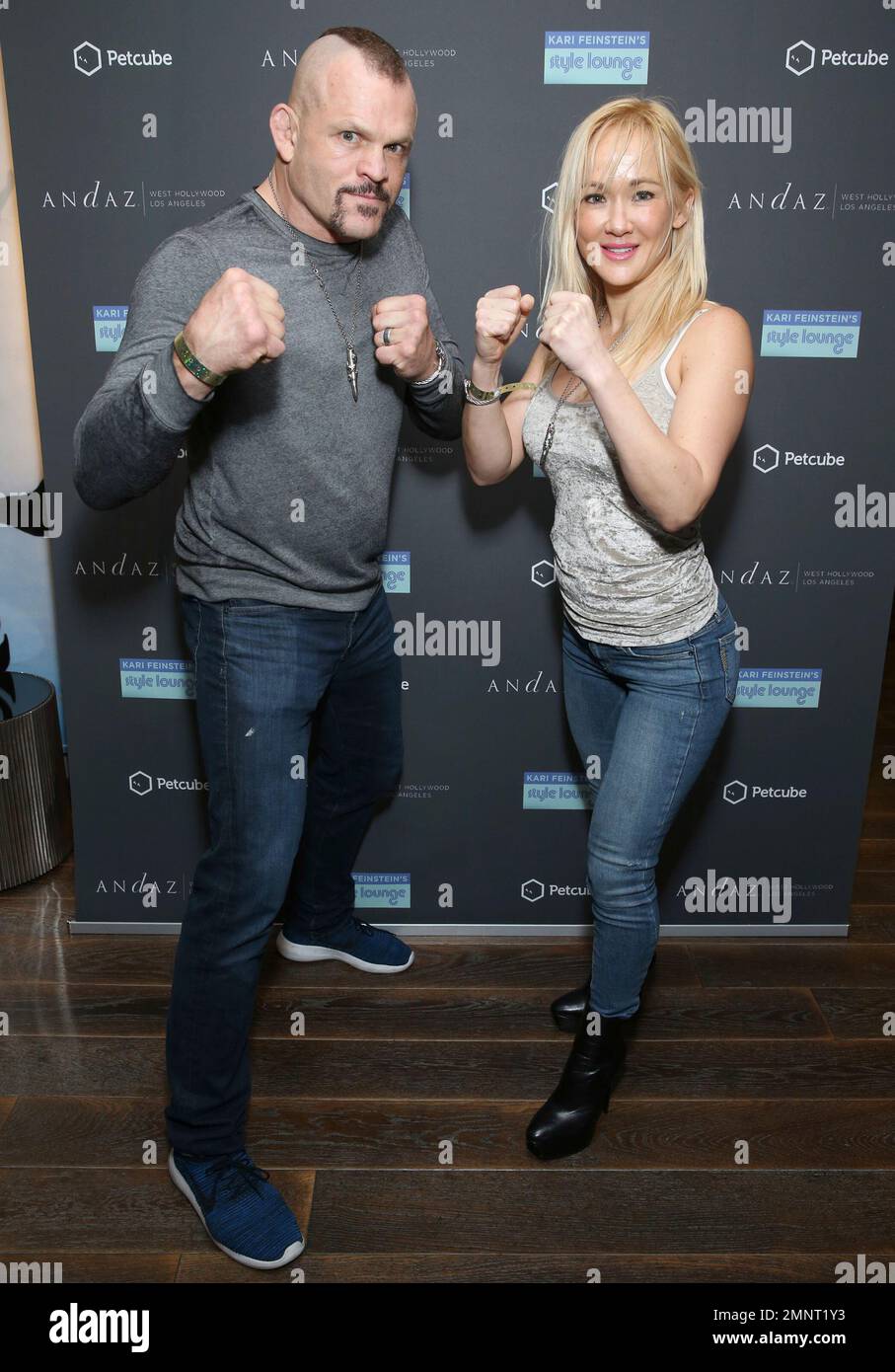 Chuck Liddell, left, and Heidi Liddell attend Day 2 of the Kari ...