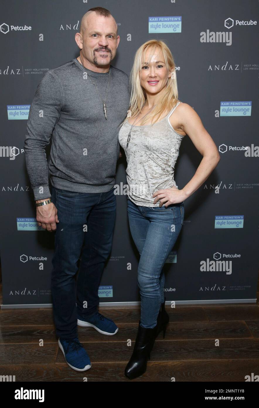 Chuck Liddell, left, and Heidi Liddell attend Day 2 of the Kari ...