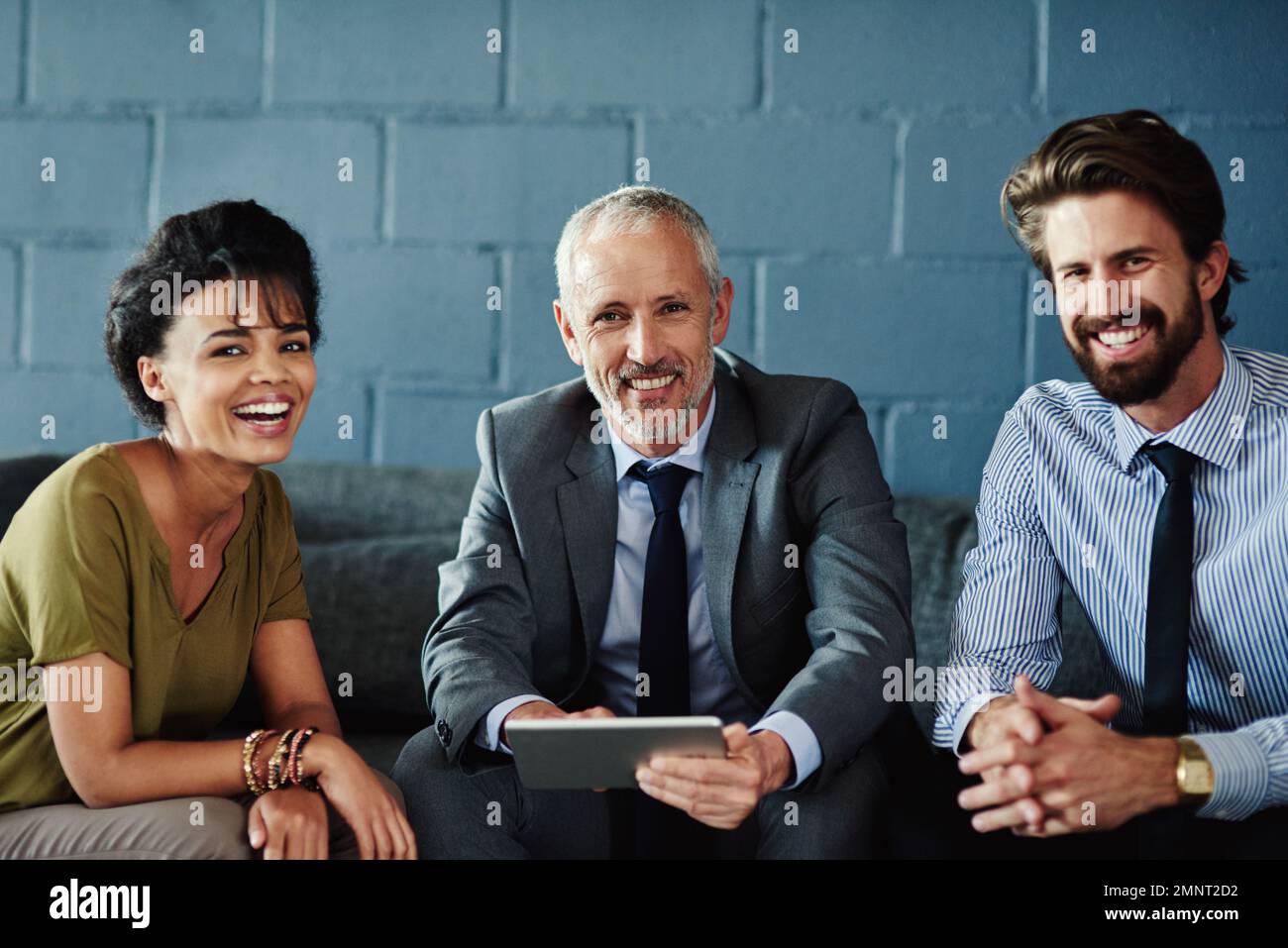 Group portrait with a lady hi-res stock photography and images - Alamy