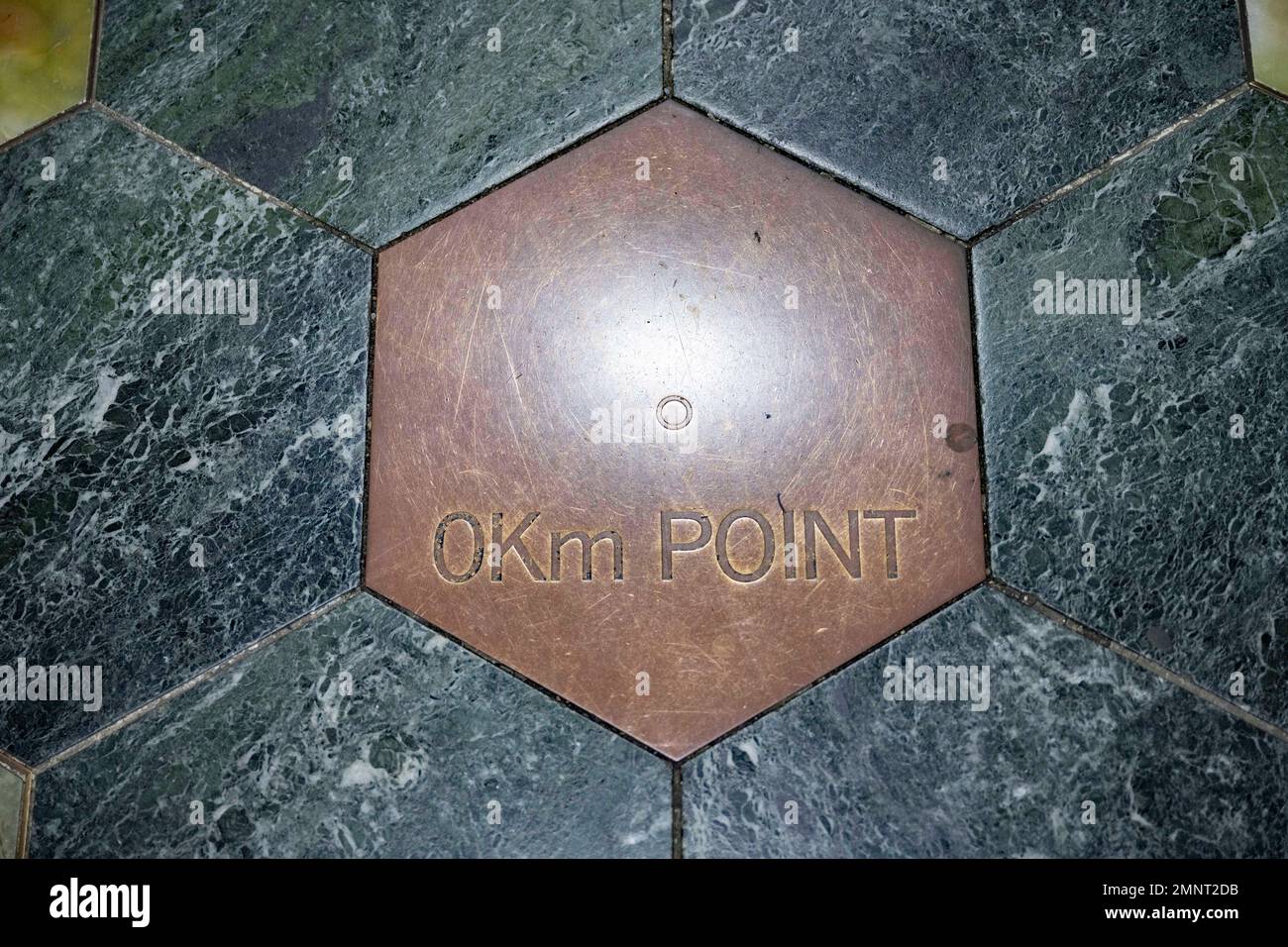 Tokyo, Japan. 27th Jan, 2023. The zero milepost, zero kilometer post ...