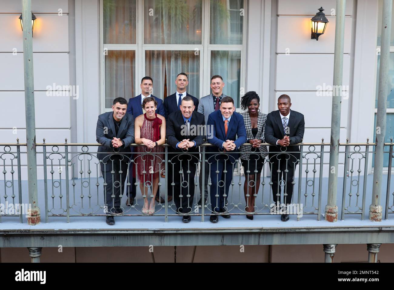 U.S. Marine Corps Col. Lance J. Langfeldt, center, 6th Marine Corps ...