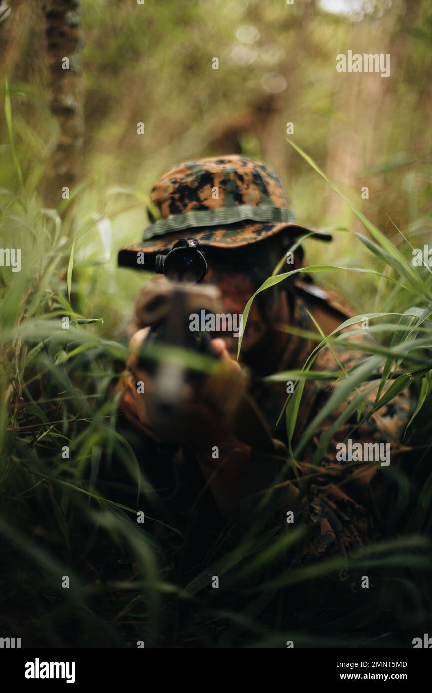 U.S. Marine Corps Lance Cpl. Dominic Sanders, a Wayne, Michigan native ...