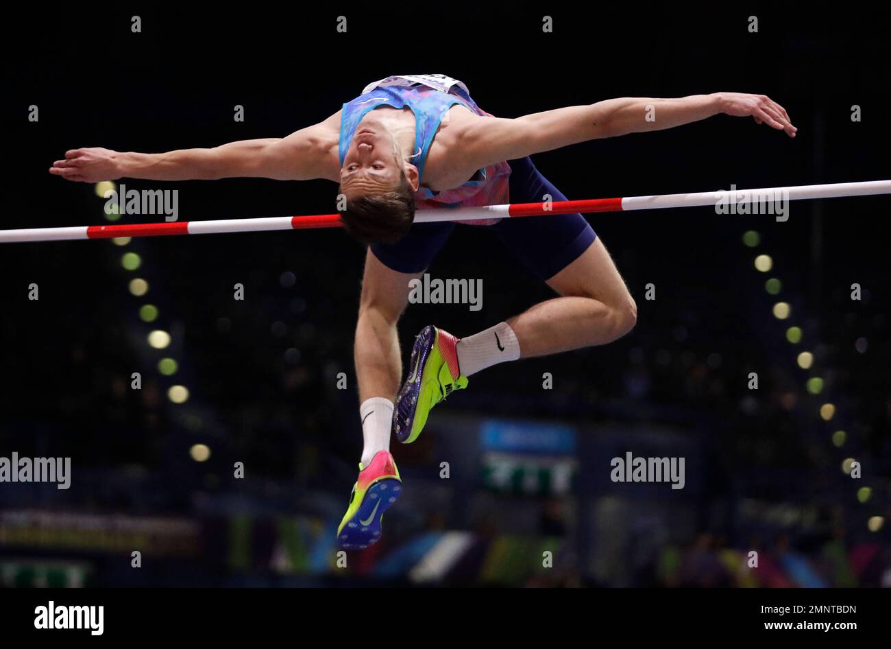 Russia's Danil Lysenko makes an attempt in the men's high jump final at ...