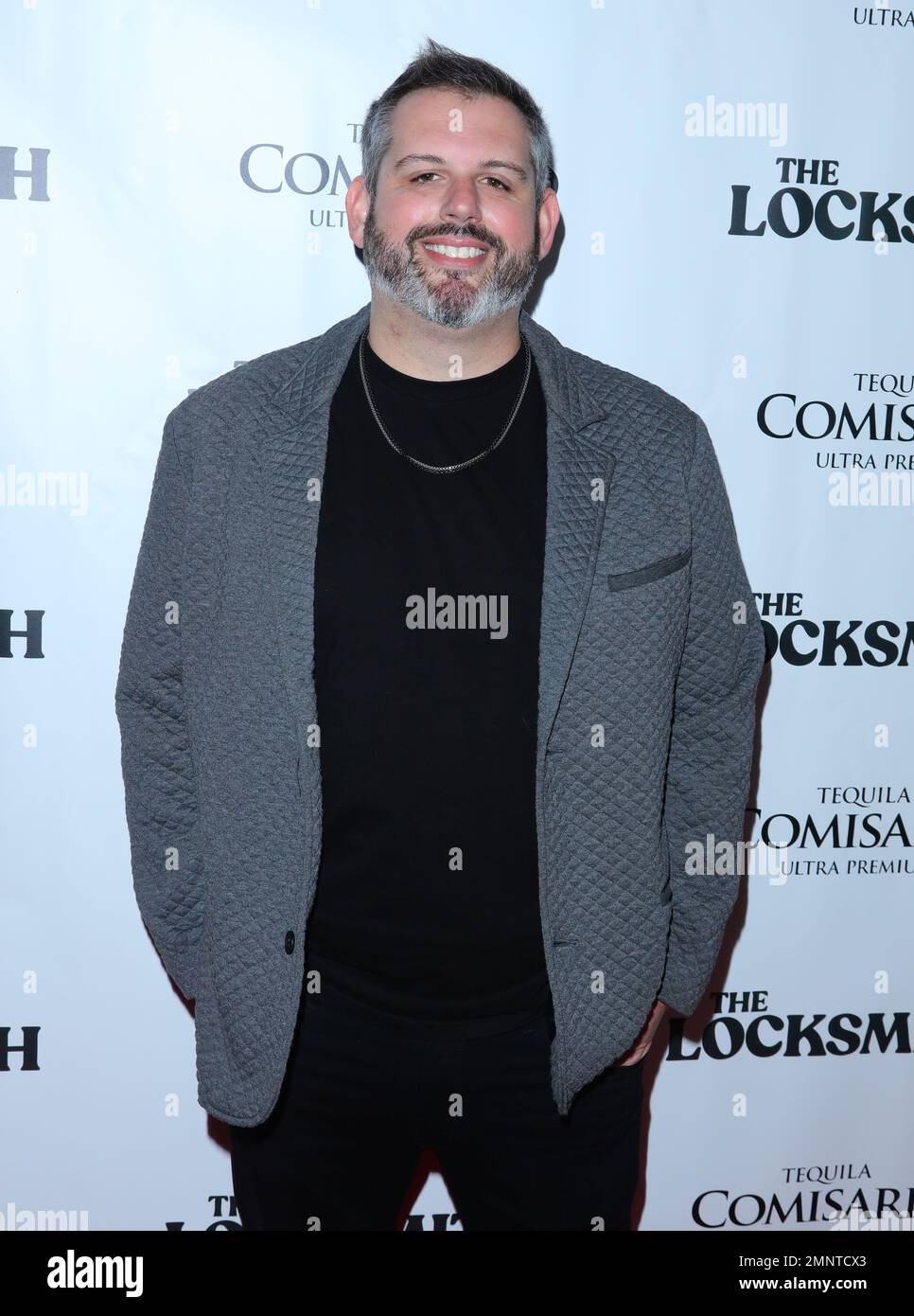 Brandon David arrives at The Los Angeles Premiere of The Locksmith held ...
