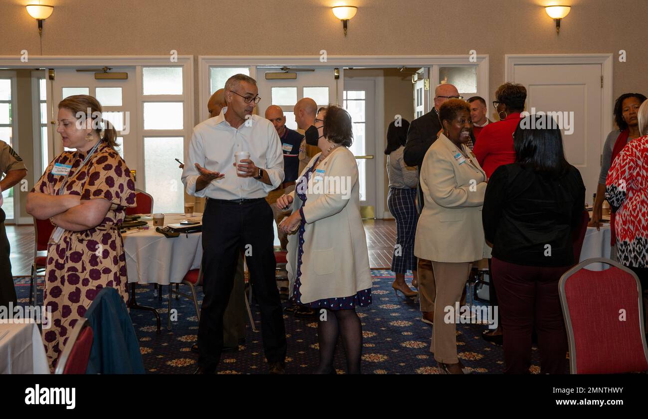 Local representatives get acquainted during an annual brief to the ...