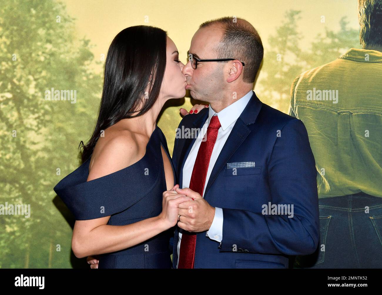 James Murray, right, and wife Melyssa Murray attend the "Knock at the Cabin" world premiere at ...