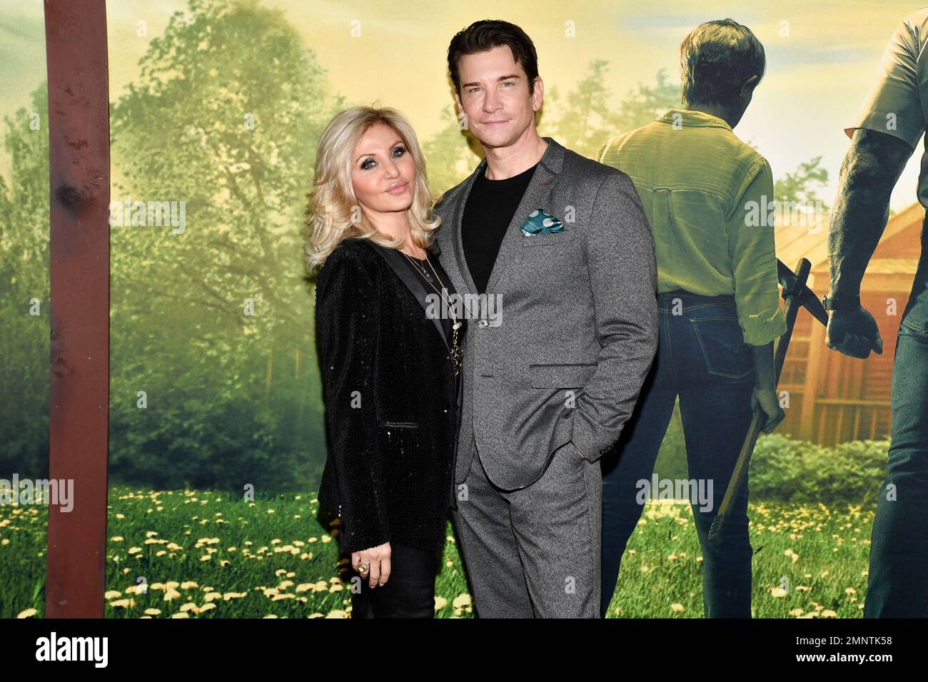 Orfeh, left, and husband Andy Karl attend the "Knock at the Cabin ...